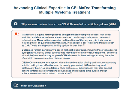 Advancing Clinical Expertise in CELMoDs