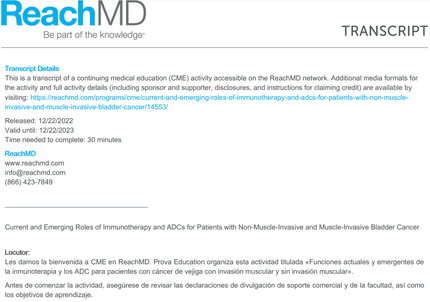CME; Efortumab vedotin, pembolizumab, EV-201, EV-301, EV-103